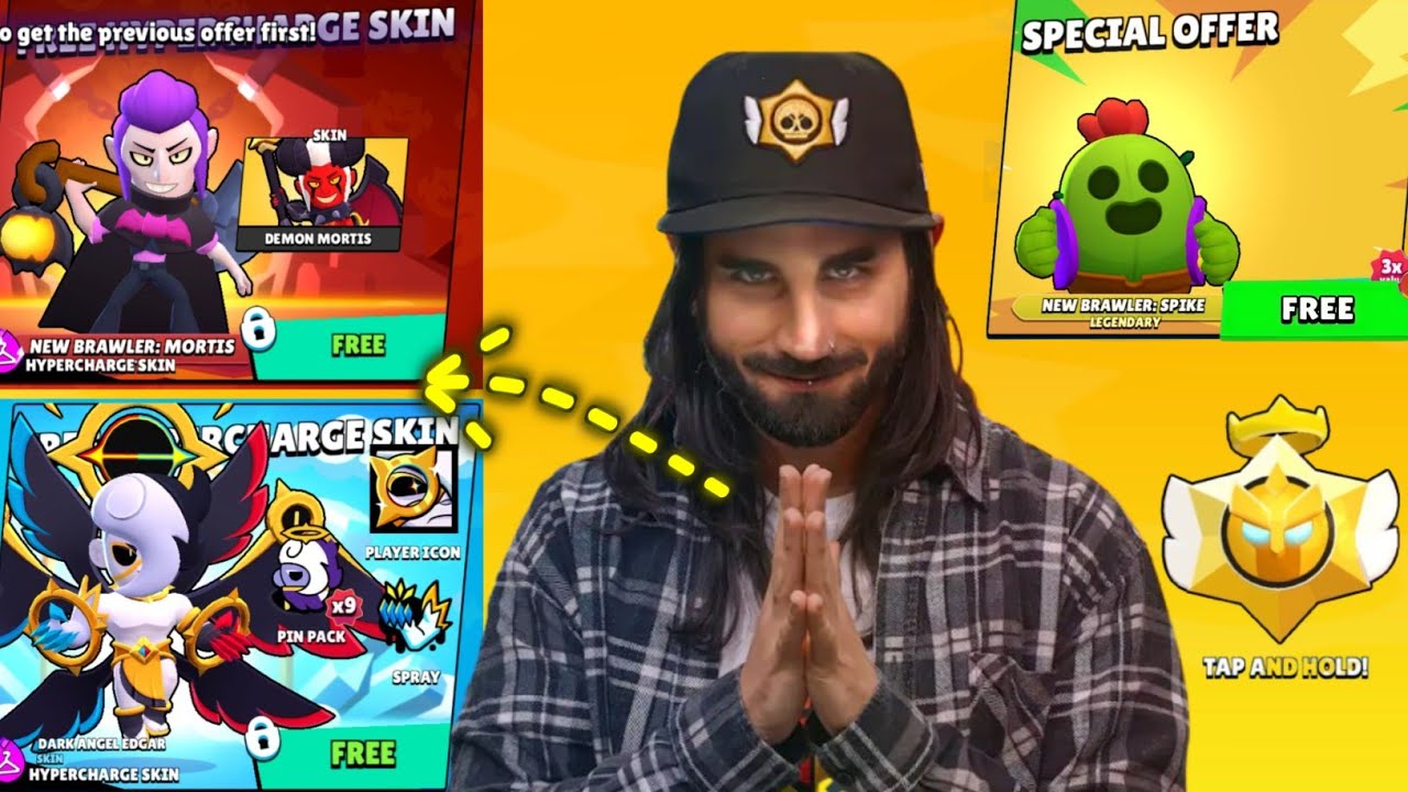 HOW TO GET FREE ANGEL VS DEMON STARS DROP & SKIN | BRAWL STARS EVENT ...