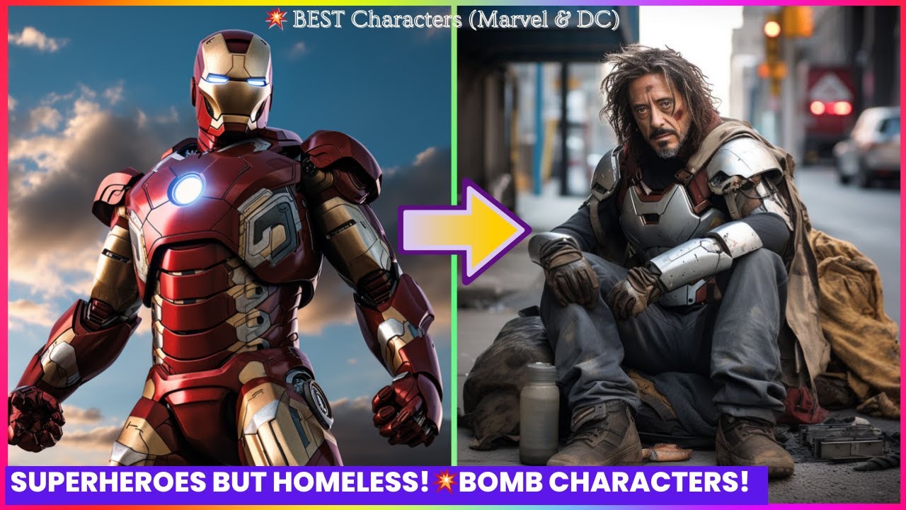 SUPERHEROES but HOMELESS! 💥 BOMB CHARACTERS (Marvel & DC)! - YouTube