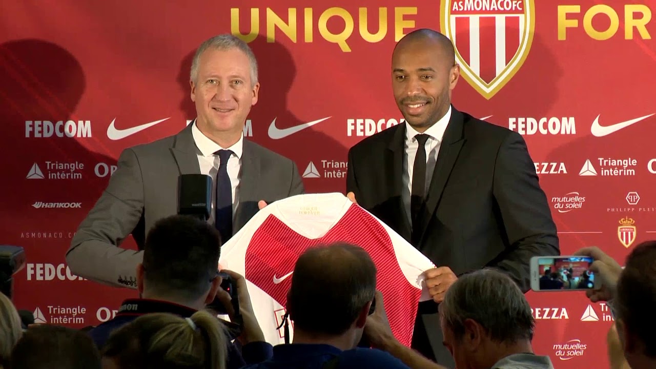 AS Monaco : présentation officielle de Thierry Henry - YouTube
