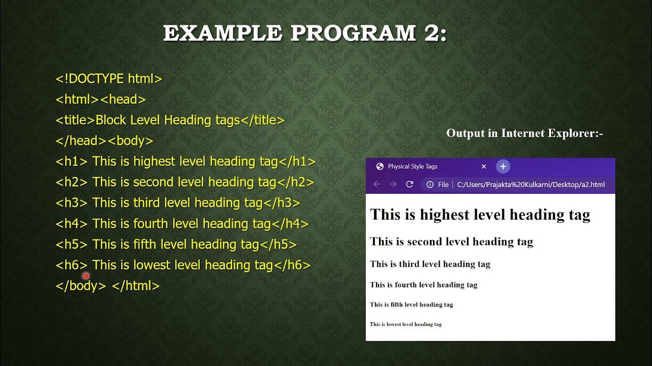 Chapter 3 Impressive Web Designing Physical Style tags, Block Level ...