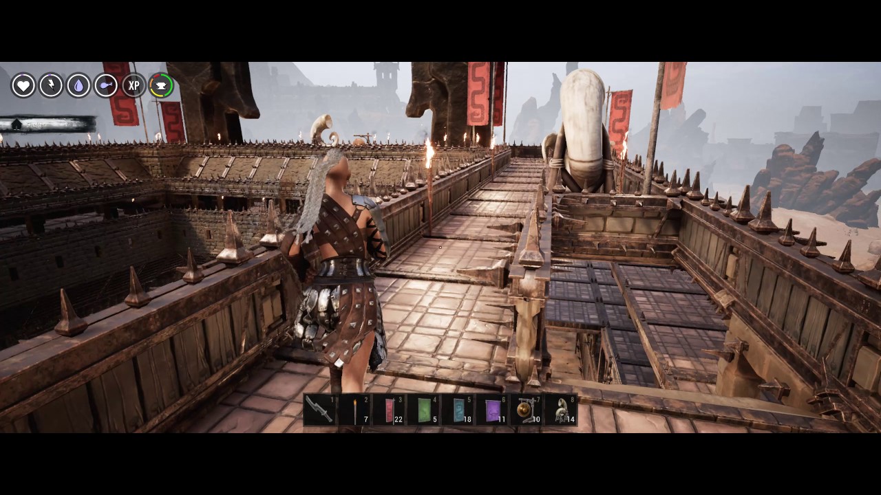 Conan Exiles Fort build (close too slave town) - YouTube