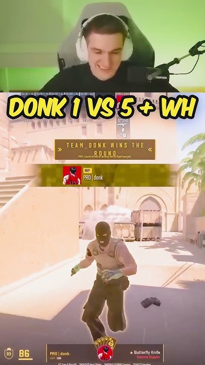ПРОСТЕЙШАЯ ИГРА ДЛЯ DONKA | DONK 1 VS 5 + WH #cs2 #csgo #counterstrike #donk #evelone192 - YouTube