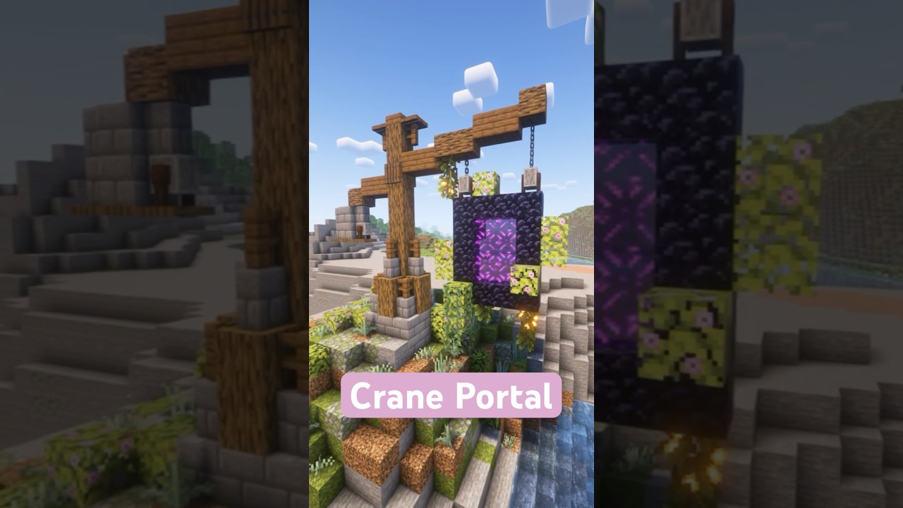 Minecraft Crane Nether Portal Idea! - YouTube