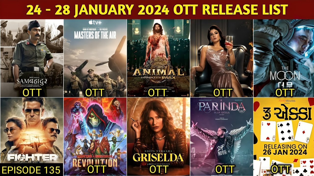 This Week 24 - 28 January OTT Movies & Web Series Release | Animal OTT, Sam Bahadur OTT ...