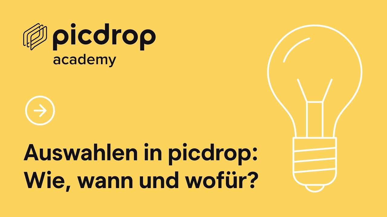 Wie funktionieren die Auswahlen in picdrop? - YouTube