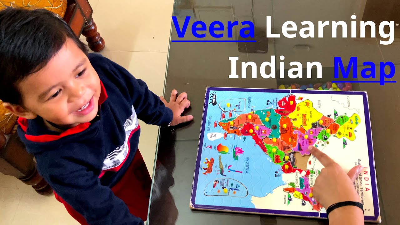 Veera Learning India Map with fun and excitement | Siya and Veera - YouTube