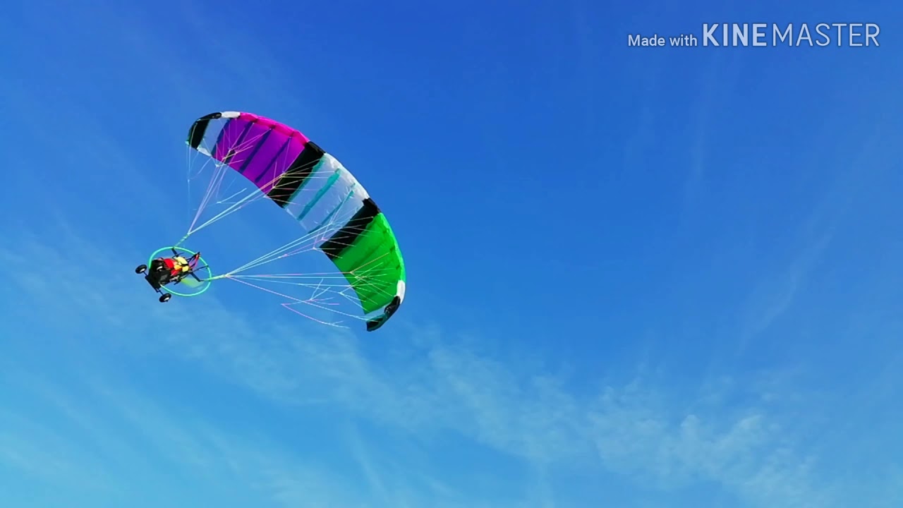 Mini rc paramotor 0.5m2 esay take off & landing - YouTube