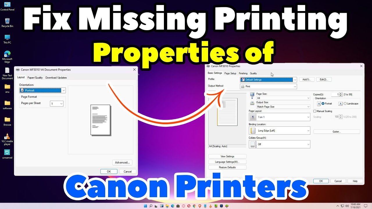 How to Fix Missing Printer Properties of Any Canon Printers in Any ...