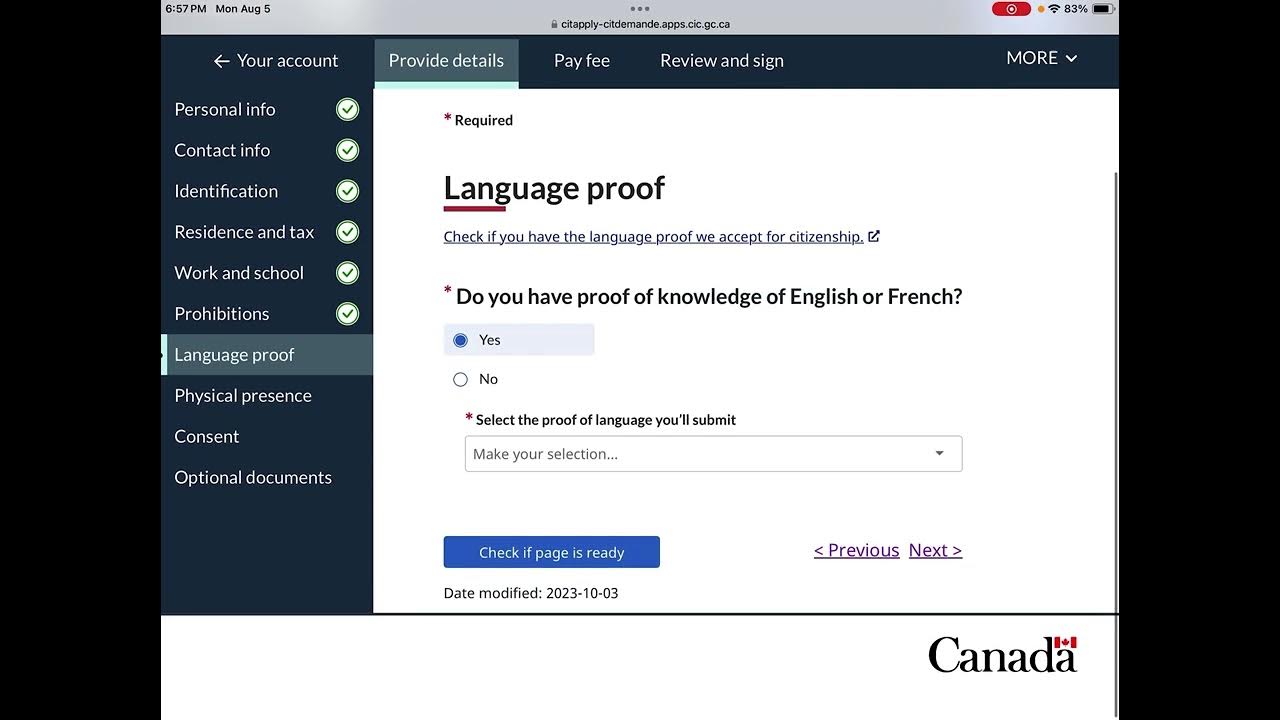 How to fill out the language proof part of Canadian citizenship application for ages 18-54 - YouTube