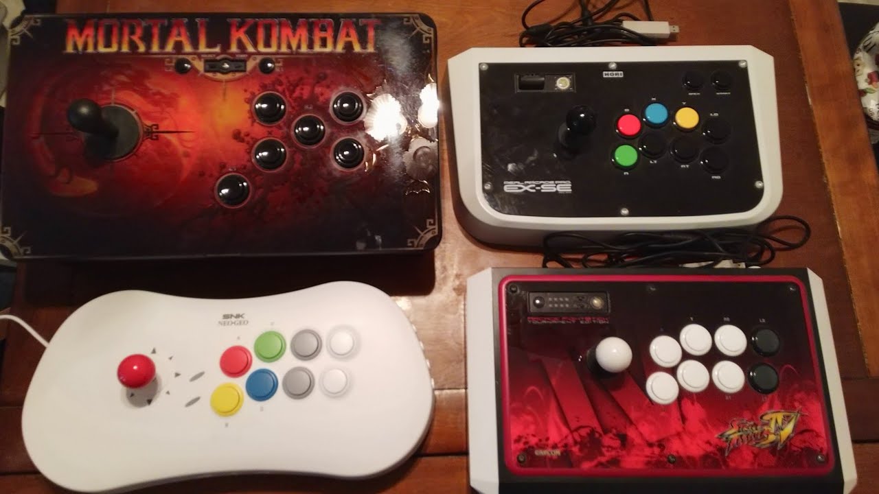 Neo Geo Arcade Stick Pro size comparison to other arcade sticks - YouTube