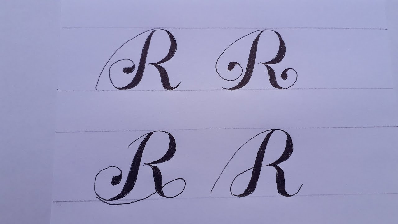 How To Calligraphy Letter R Handwriting R With Normal Pen YouTube How To Calligraphy Letter R Handwriting R With Normal Pen YouTube
