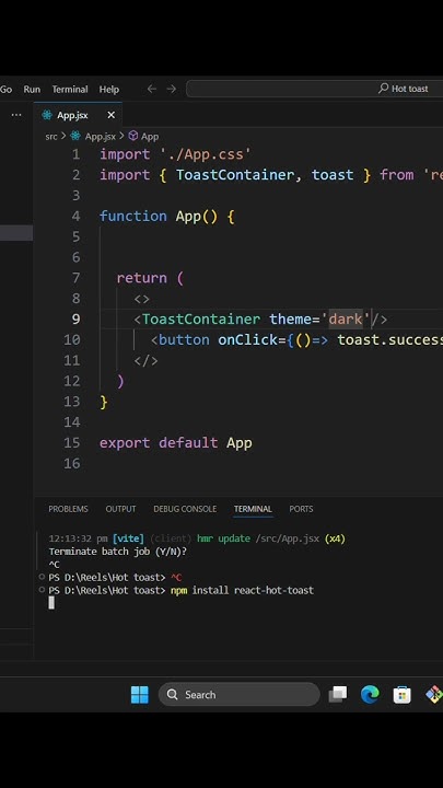 Don't Use react toastify || react hot toast #shorts #coding #programming - YouTube