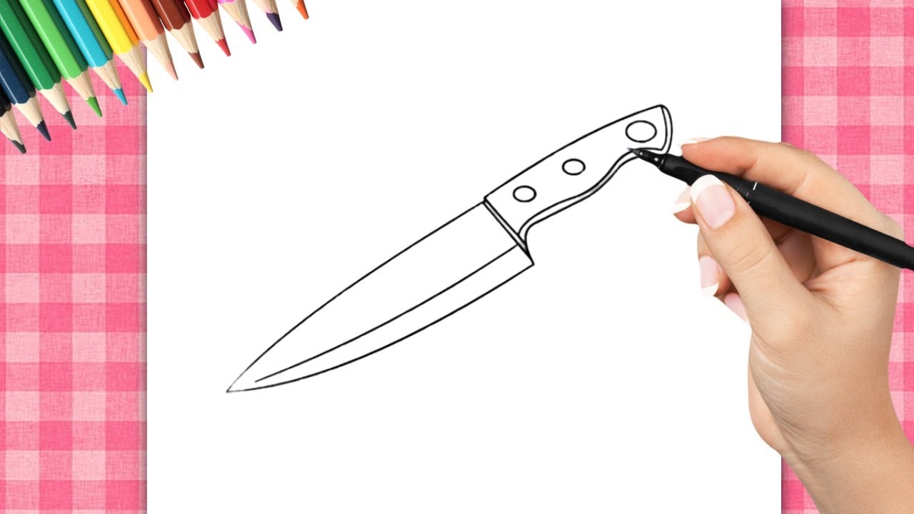 COMMENT DESSINER UN COUTEAU (2) - YouTube