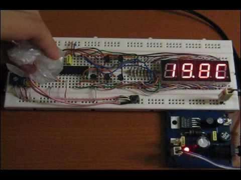 Seven Segment Display Thermometer with PIC Microcontroller - YouTube