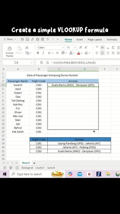 Simple vlookup formula in excel #shorts - YouTube