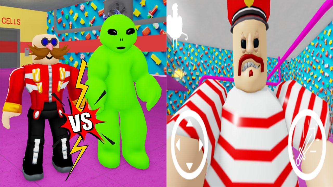 CHALLENGE | CANDY BARRY'S PRISON RUN! (Obby) Playing as Dr. Eggman vs ...