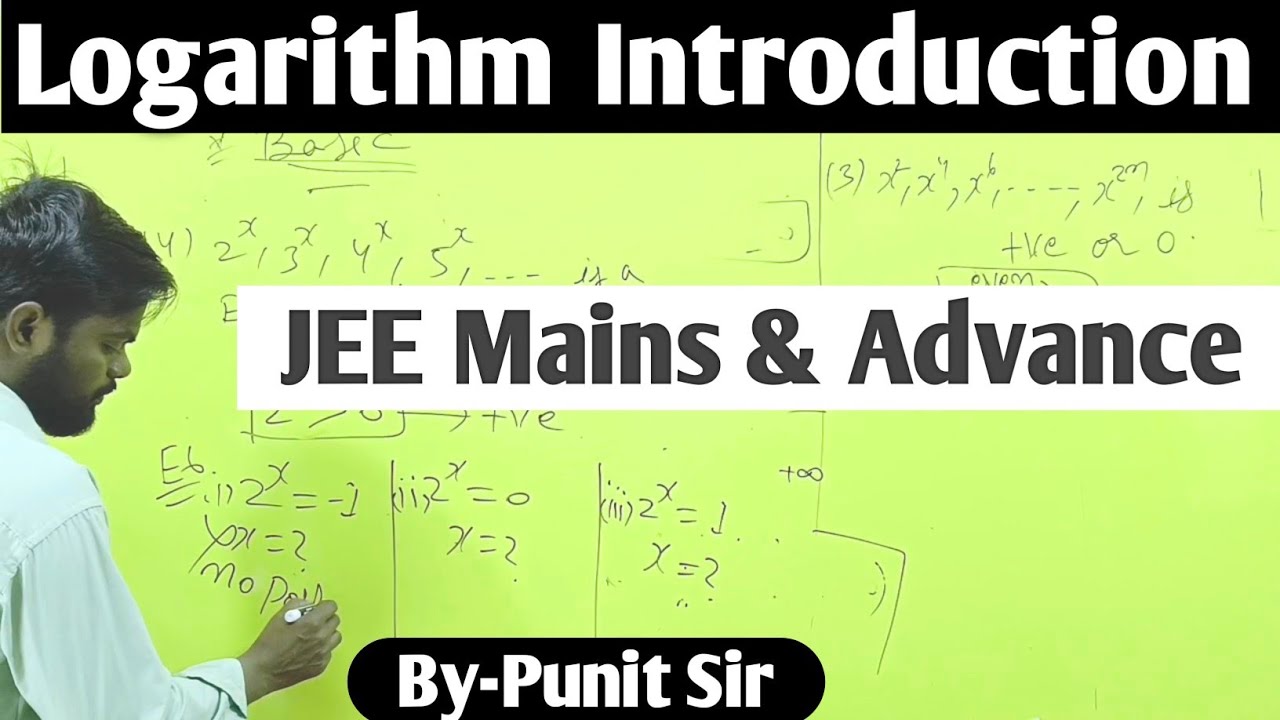 Logarithm Introduction for jee mains & advance - YouTube