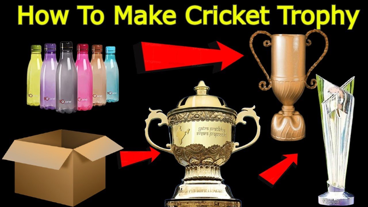How to make Cricket Trophy at Home , ICC Cricket T20 Trophy from News ...