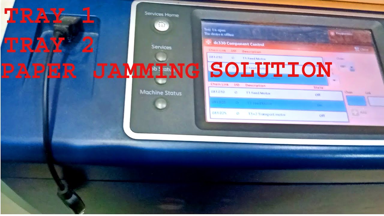 paper jamming solution xerox 5855 machine | how to run transport motor ...