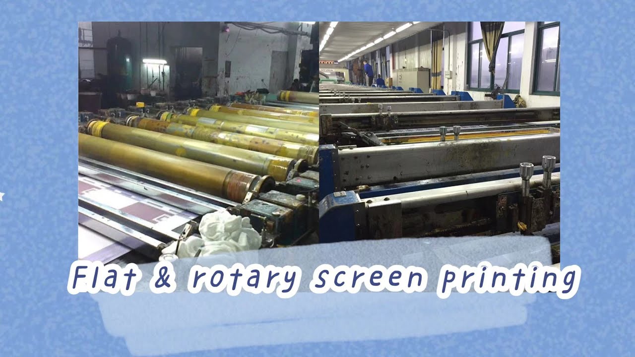 Flat 🆚 Rotary screen printing - YouTube