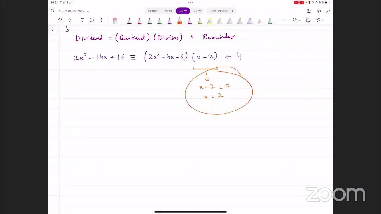 P3 Polynomials Part 2 | Remainder and Factor Theorems | A-level Math 9709 - P3 Crash Course ...