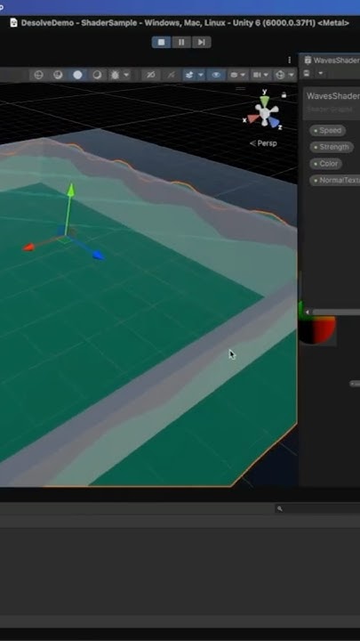 Unity Water waves shader. - YouTube
