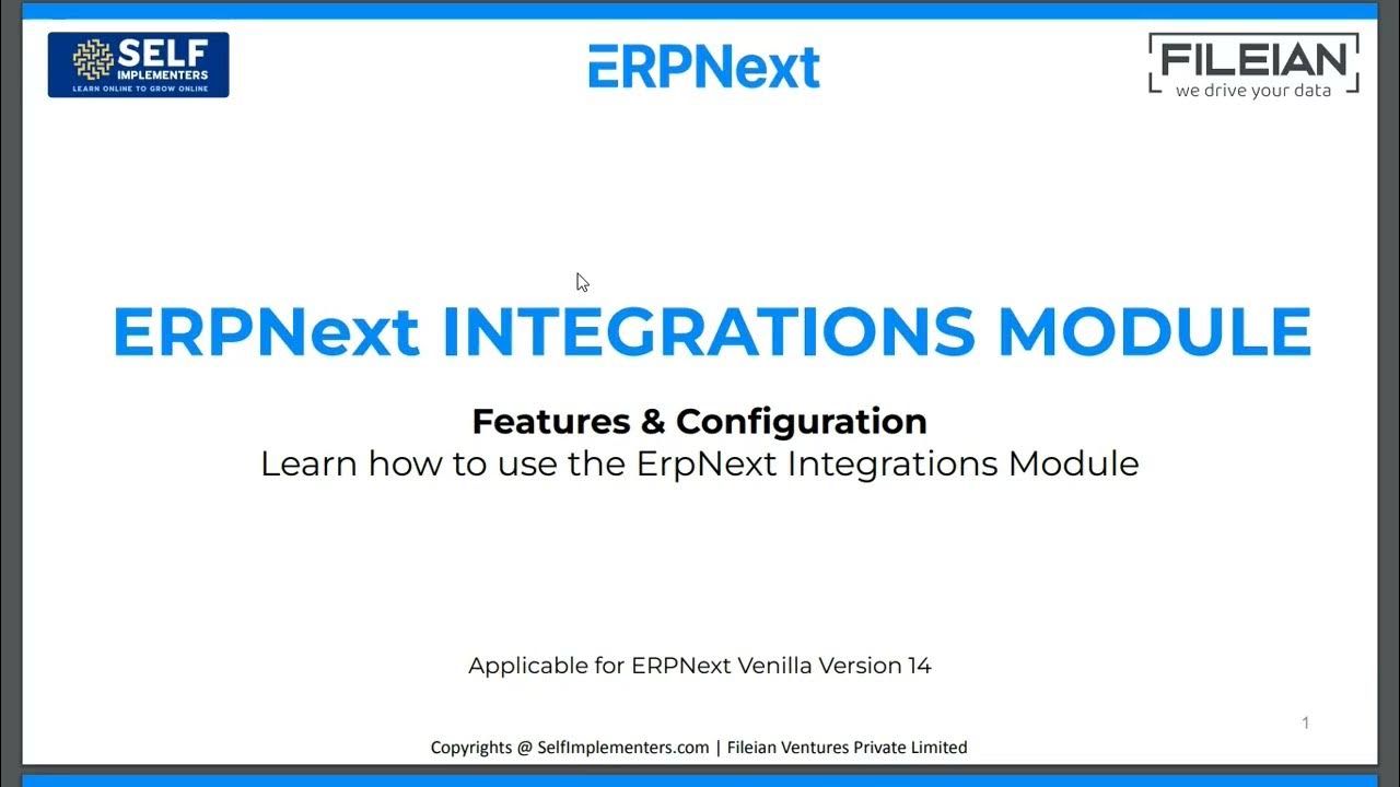 23. How to Do Third Party Integrations with ERPNext | Need Help? Check Description - YouTube