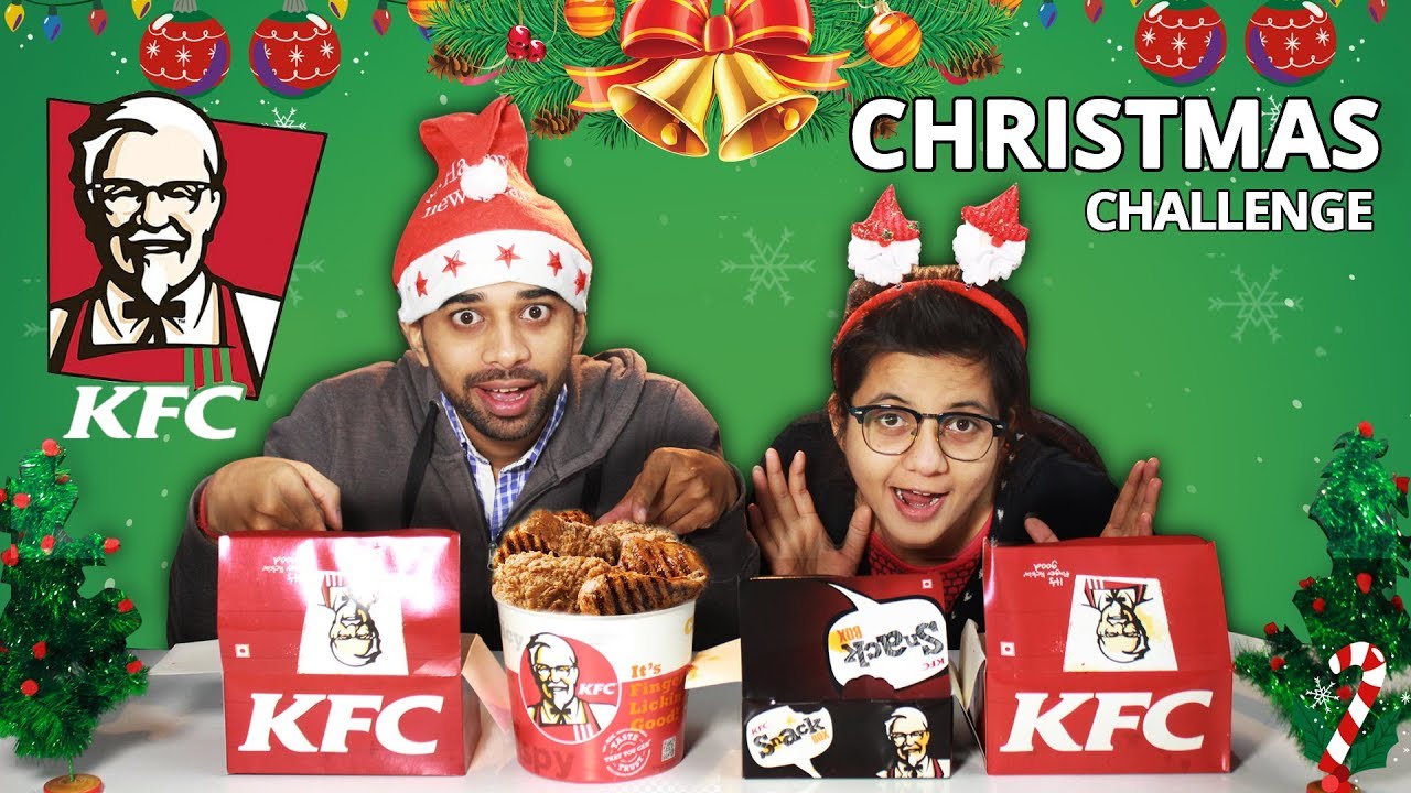 KFC BIG CHICKEN BUCKET EATING CHALLENGE | CHRISTMAS SPECIAL KFC ...
