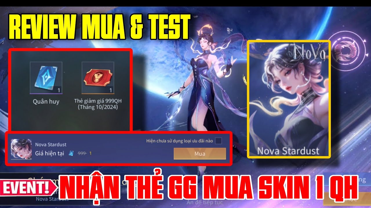 Liên Quân Review Mua Skin Sephera Nova StarDust Với Chỉ 1qh Lưu Ý Điệu Nhảy | Xuyên Cùi Mía ...