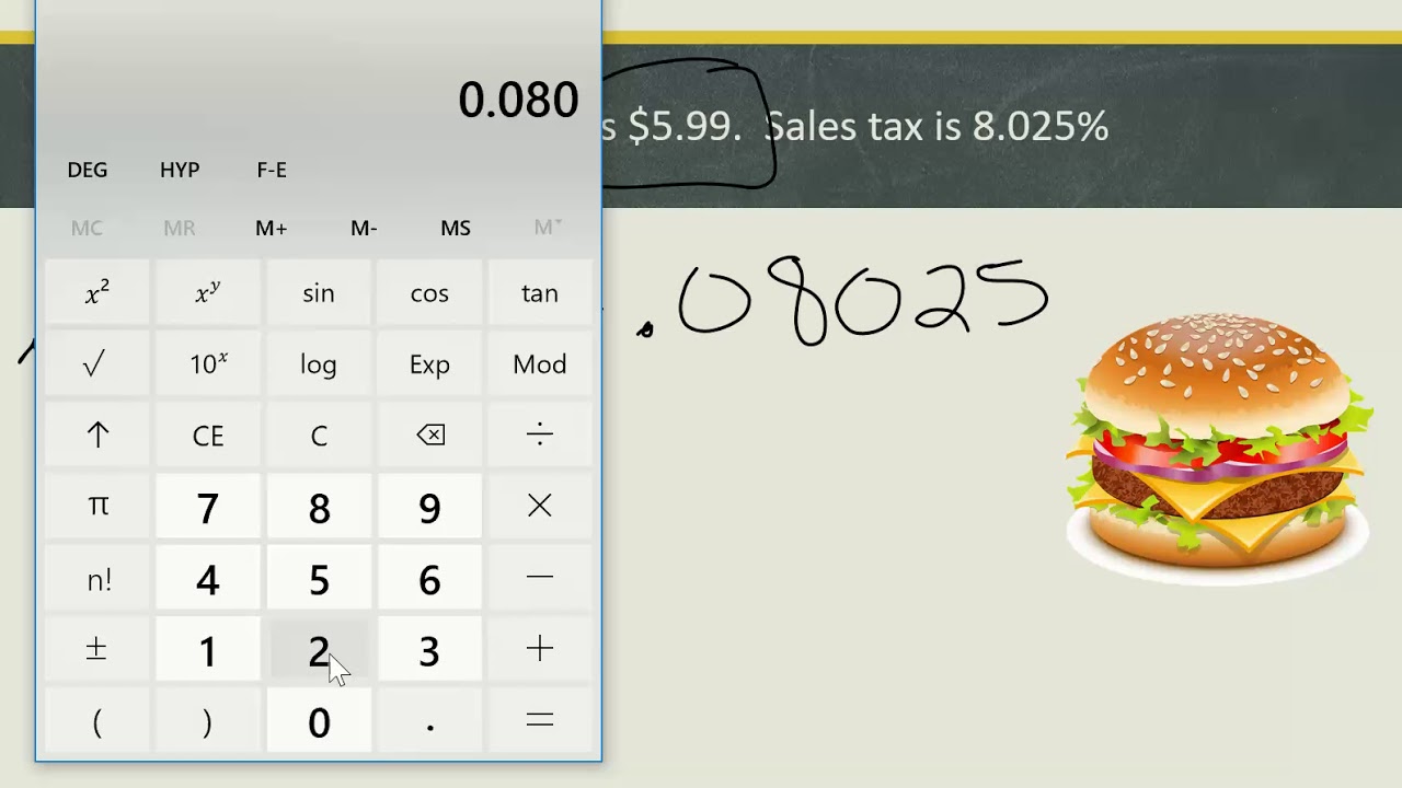 sales tax example - YouTube