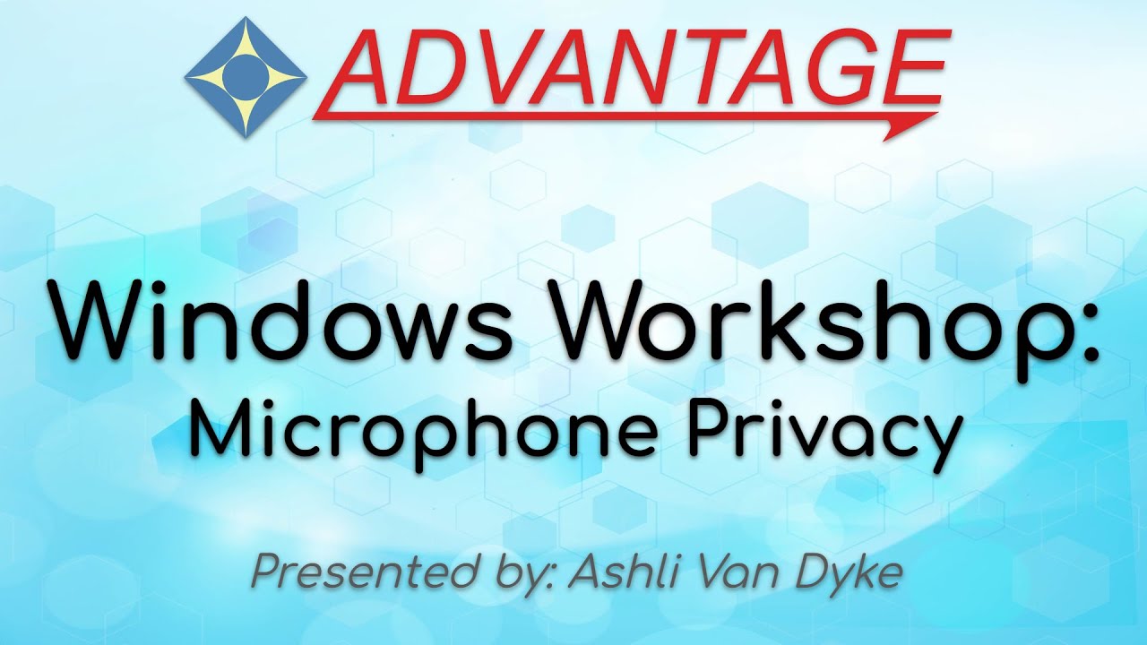 Windows Workshop: Microphone Privacy - YouTube