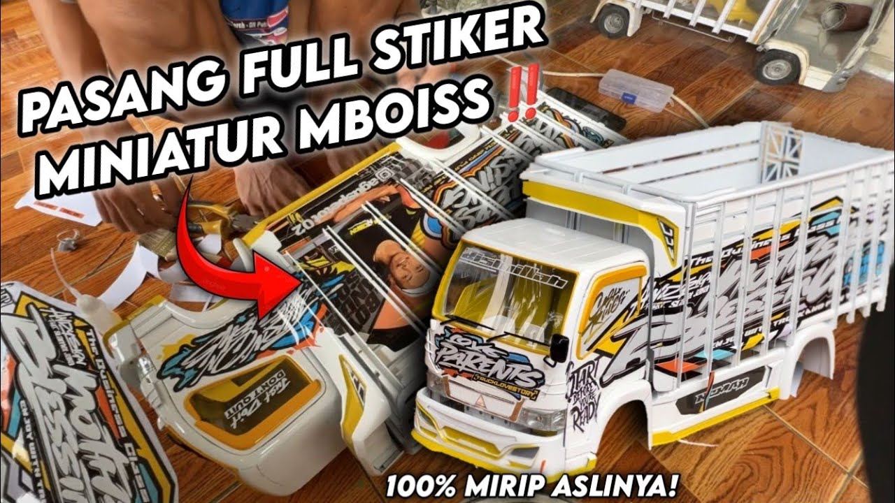 KEREN BANGET🔥PASANG STIKER MINIATUR MIRIP TRUK ASLINYA🤤 - YouTube