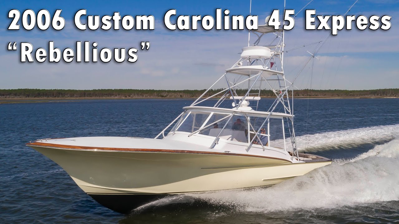 Take a look at this 2006 Custom Carolina 45 Express "Rebellious" - YouTube