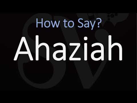 How to Pronounce Ahaziah? (CORRECTLY) - YouTube