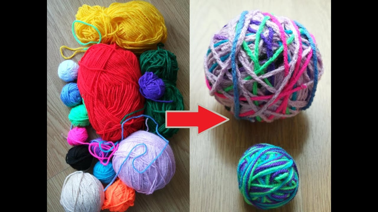 2 ways how to make a magic yarn for rug or bag purse from yarn scraps ...