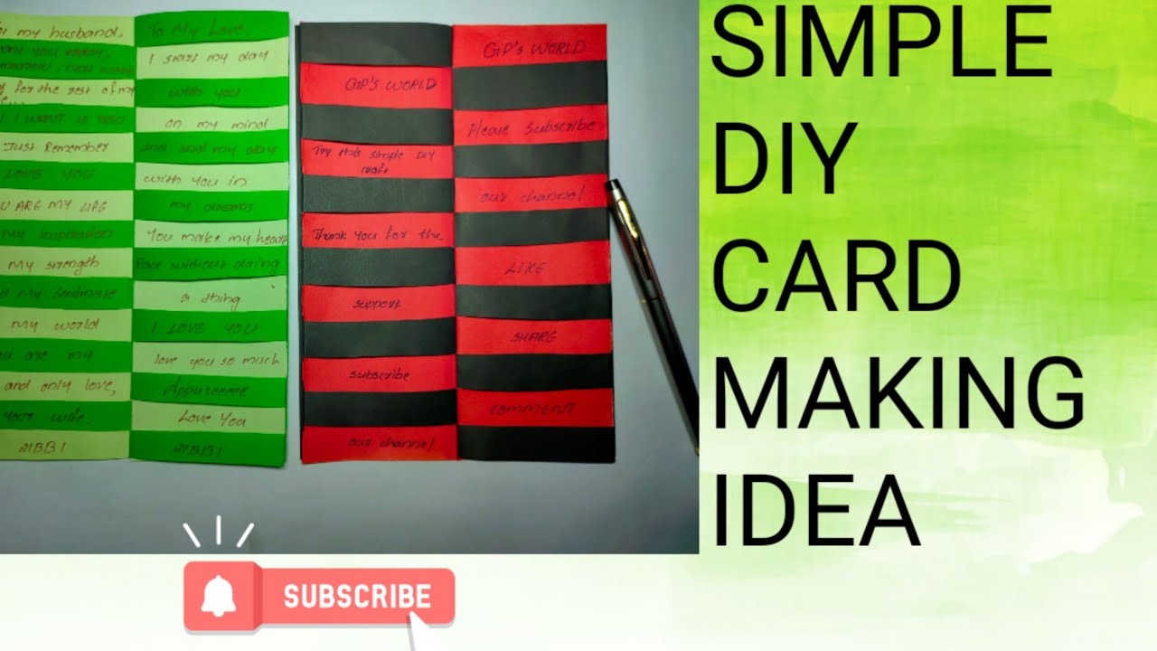 SIMPLE DIY CARD MAKING IDEA - YouTube