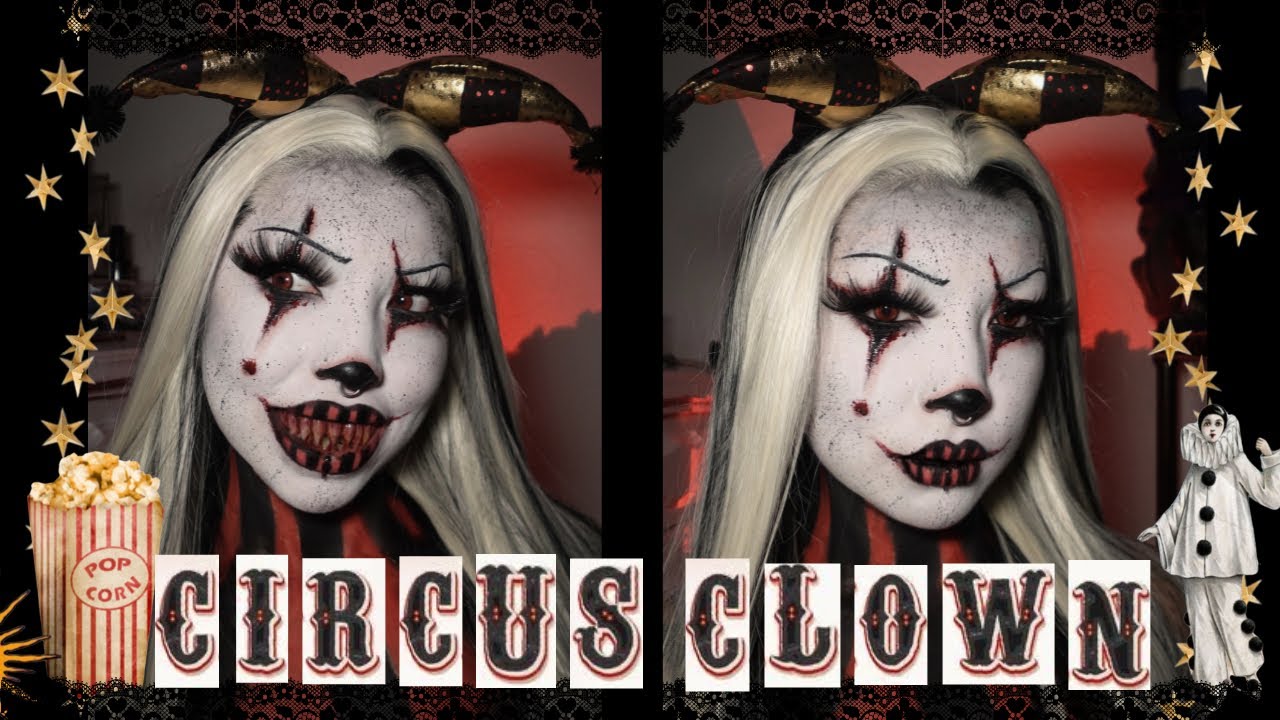 SCARY CLOWN MAKEUP TUTORIAL - YouTube
