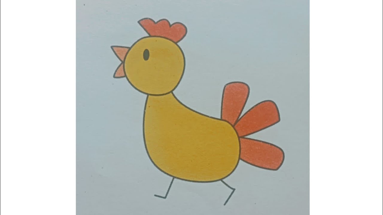 How To Draw Chicken Drawing//easy chicken drawing for kids ...
