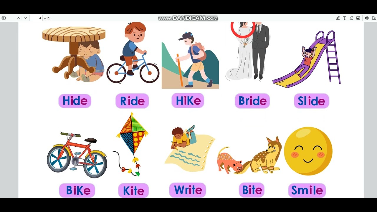 Phonics | Long vowels | Long ī | ī - i-e Families | ī #part01 - YouTube