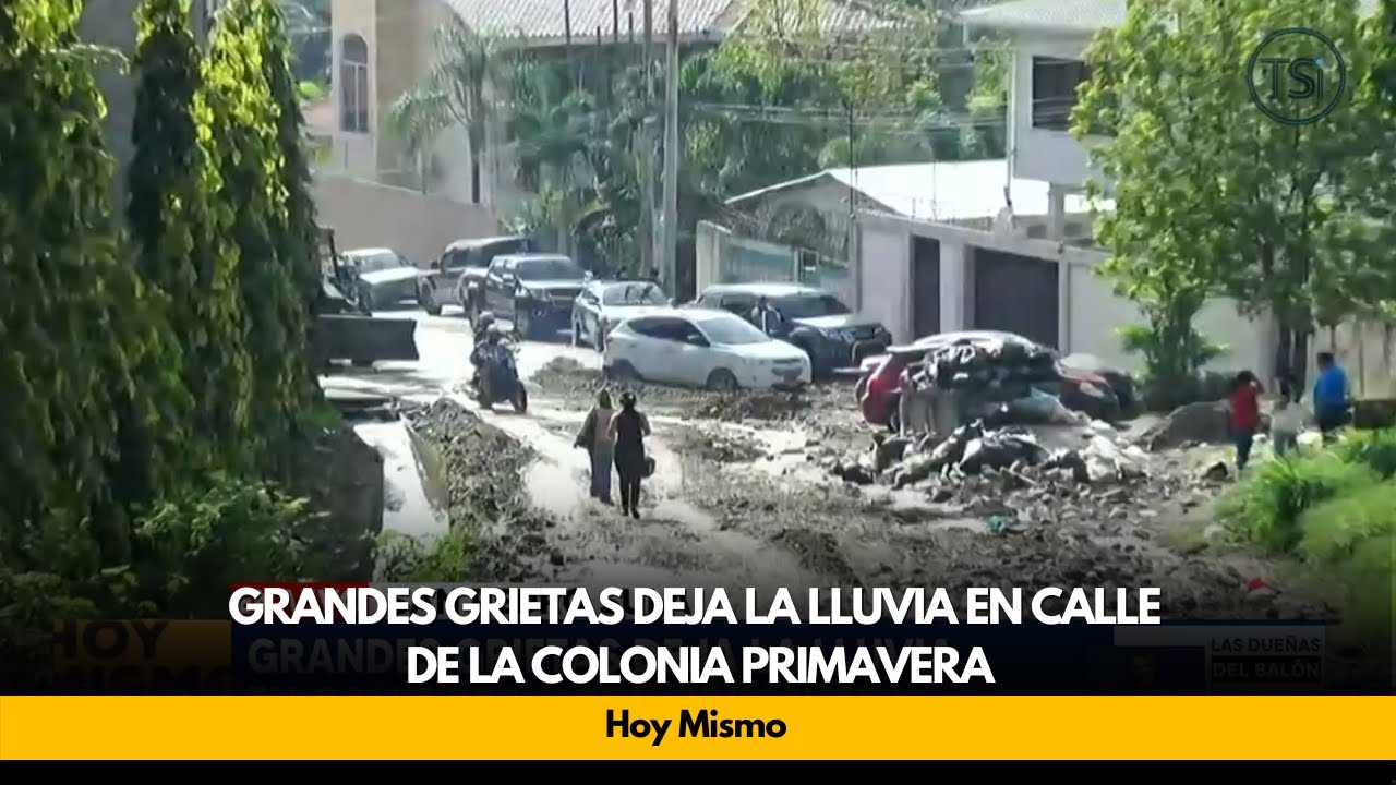 Grandes grietas deja la lluvia en calle de la colonia primavera - YouTube