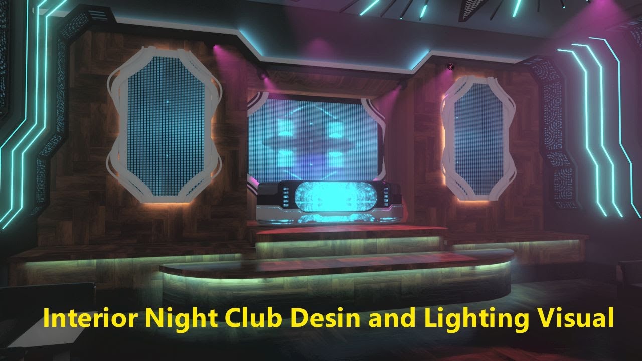 Night Club Interior Design and Lighting Visual - YouTube