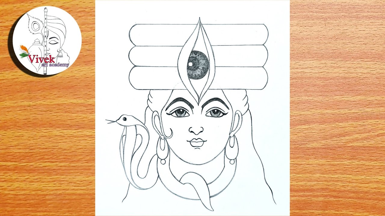 Mahadev sketch with pencil | easy Mahadev drawing easy and step by step ...