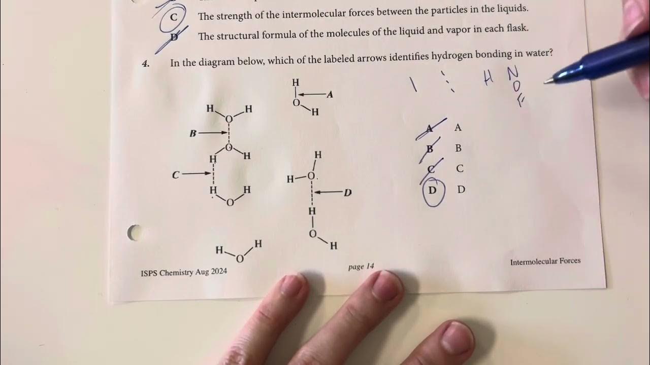 AP Chemistry Unit 3.1 Practice Problems - Intermolecular Forces - YouTube