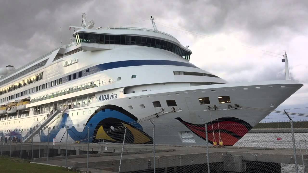 Aidavita Cruise Ship at Port Canaveral Florida Video - YouTube