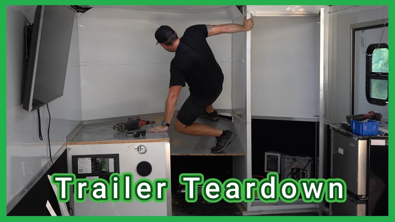 DIY Trailer Camper Teardown - YouTube