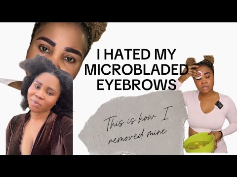 HOW TO SAFELY REMOVE YOUR MICROBLADING AT HOME #eyebrows #vlog - YouTube