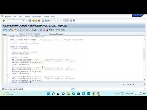 Display Traffic Lights in SAP ABAP ALV Report | SAP ABAP Assignment | ALV Report in SAP ABAP ...