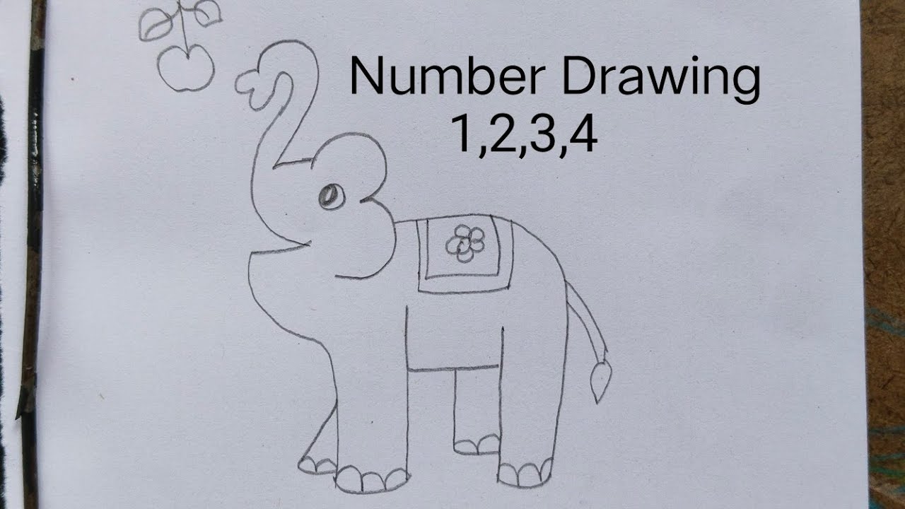 Number Drawing//Easy Number Drawing for kids and toddlers//1 to 10 ...