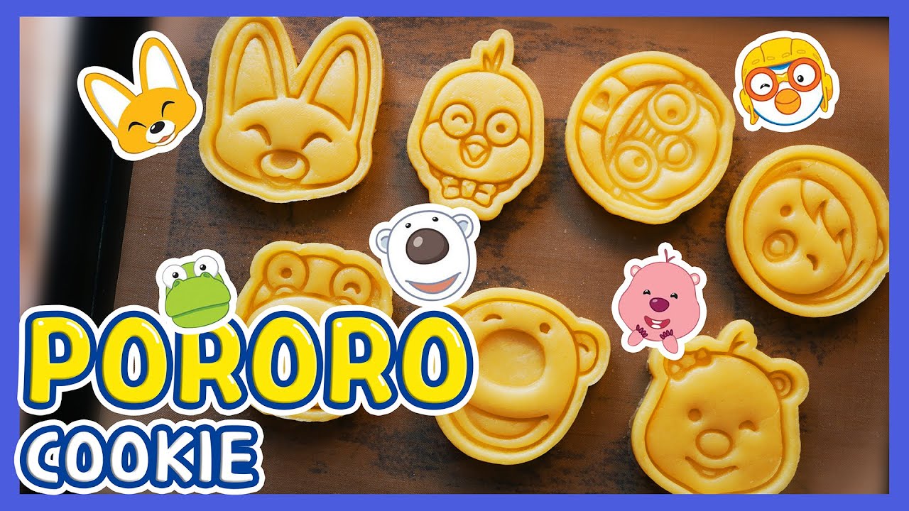 뽀롱뽀롱 뽀로로 캐릭터 쿠키 만들기 쿠키커터 베이킹 Making the Pororo cookie with 3D printing ...