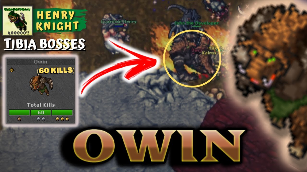 TIBIA BOSSTIARY #37 - COMO FAZER O BOSS OWIN (GRIMVALE), 60 KILLS - YouTube
